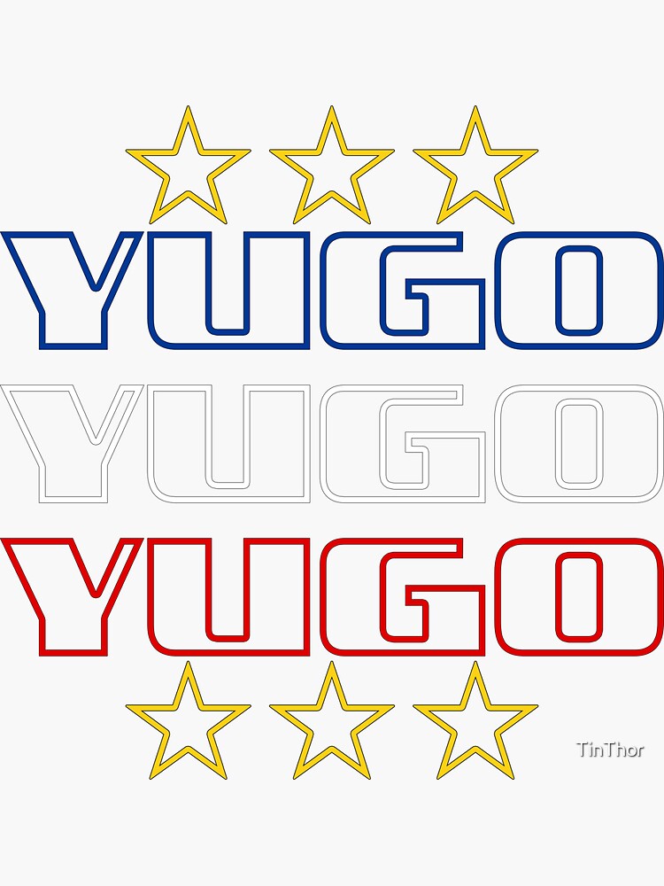 "YUGO" Sticker by TinThor | Redbubble