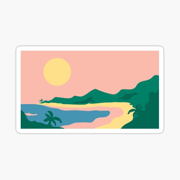 "Sunset Pastel Aesthetic" Sticker for Sale by narcocynic | Redbubble