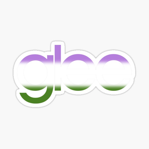 "Genderqueer Pride Glee Logo" Sticker for Sale by whenklainemet | Redbubble