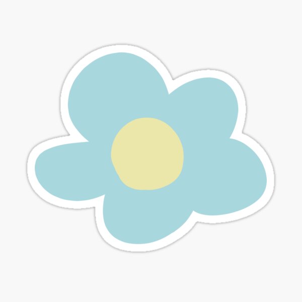 "Kidcore Flower Blue" Sticker for Sale by SaltaCreates | Redbubble