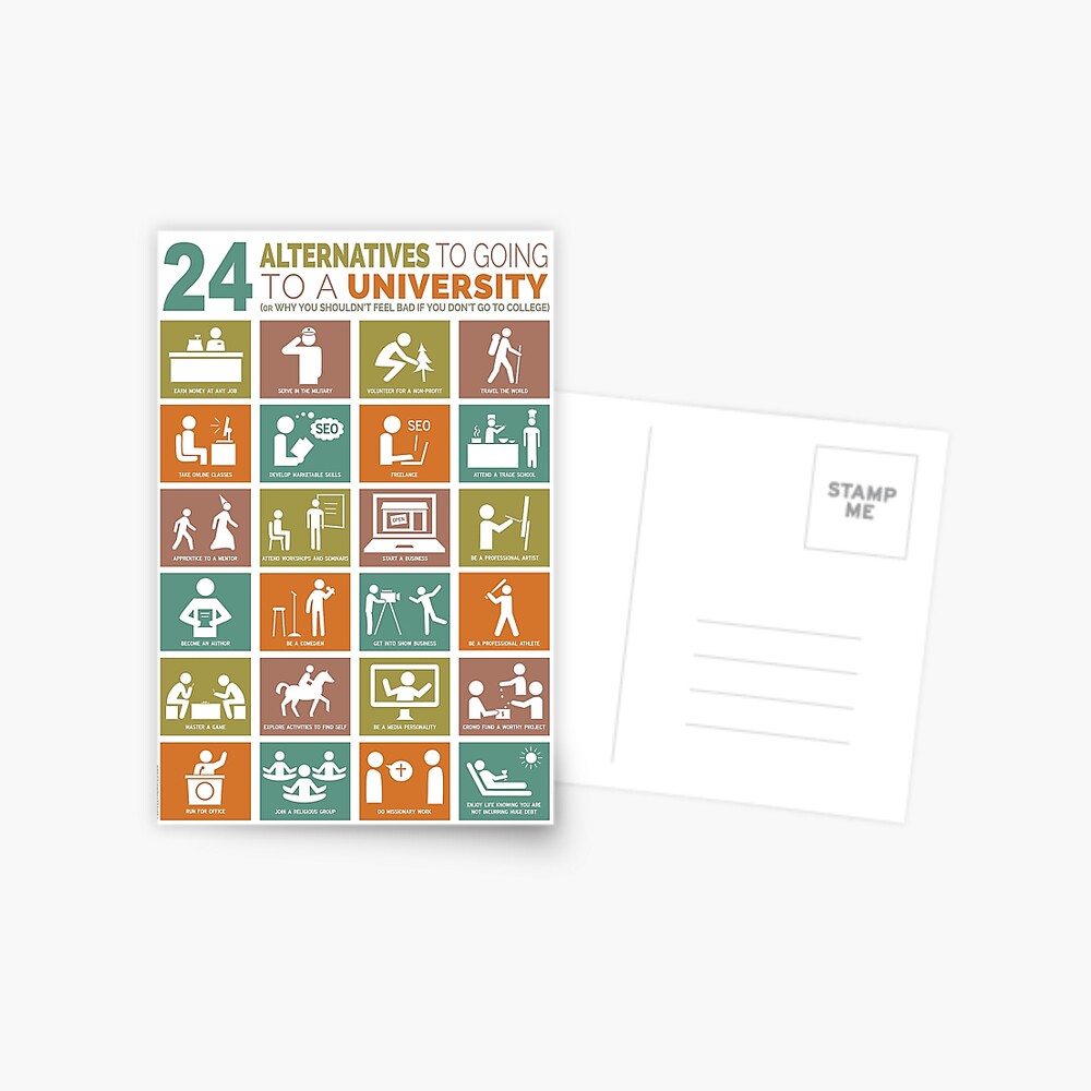 "24 Alternatives to Going to a University" Poster for Sale by Elvin ...