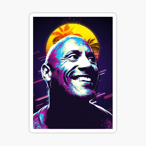 "Dwayne Johnson" Sticker for Sale by dekuuu | Redbubble