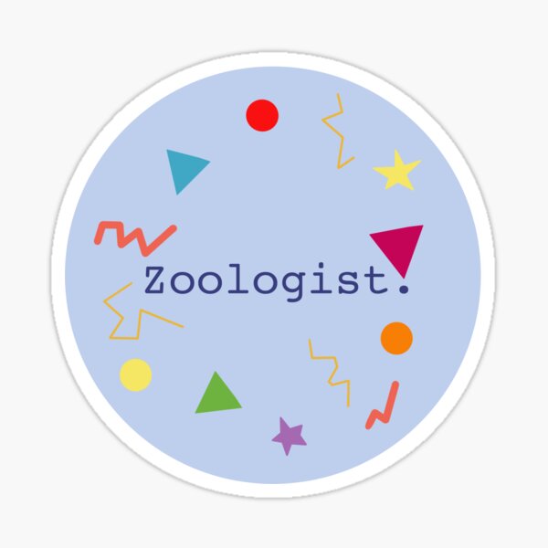 "Geometric Circle Zoologist" Sticker for Sale by ienjoydogs | Redbubble