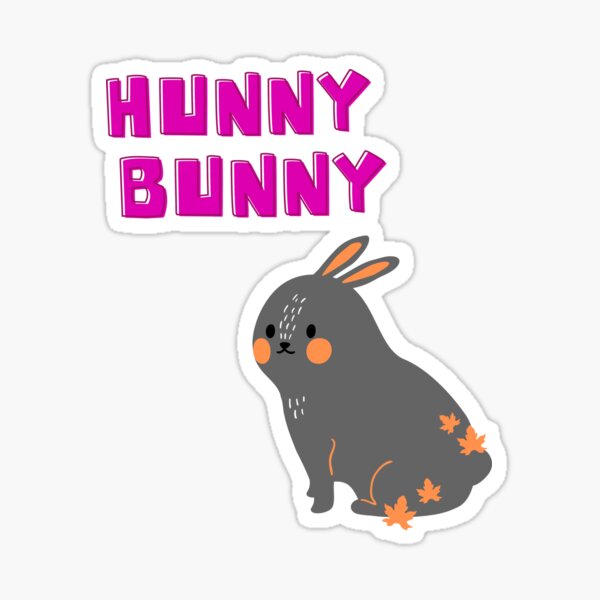 Pegatina «Hello Hunny Bunny - Gráfico» de SNSB | Redbubble