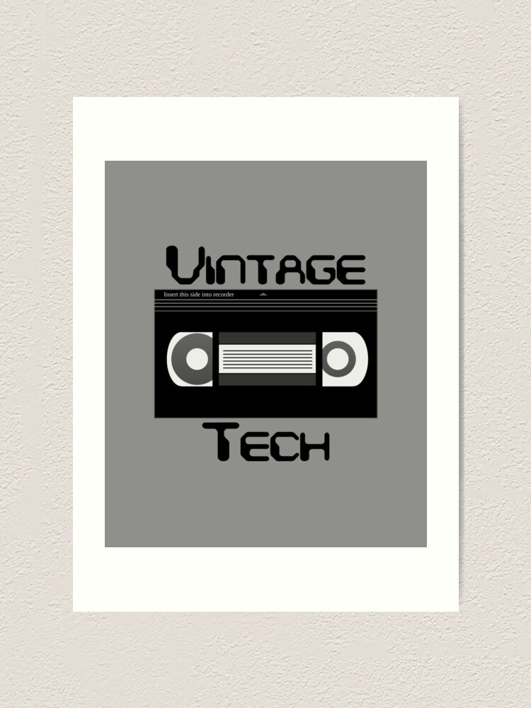 "Vintage Tech - VHS Old Retro Technology" Art Print for Sale by ...
