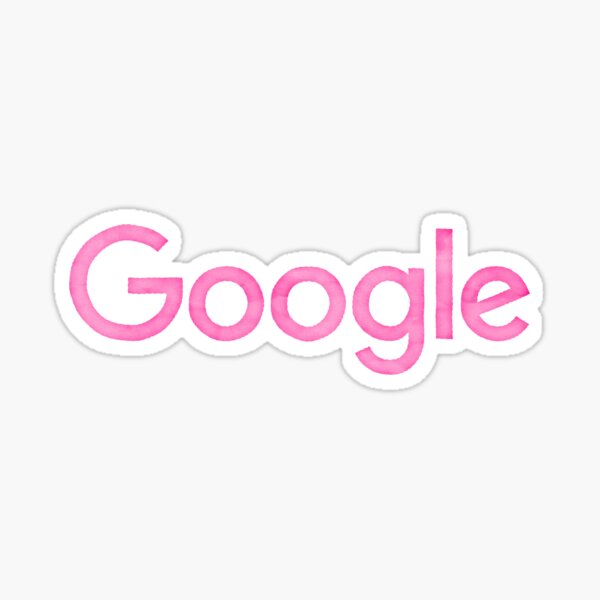 "Google New Logo Pink Watercolor" Sticker by thefrshmachine | Redbubble