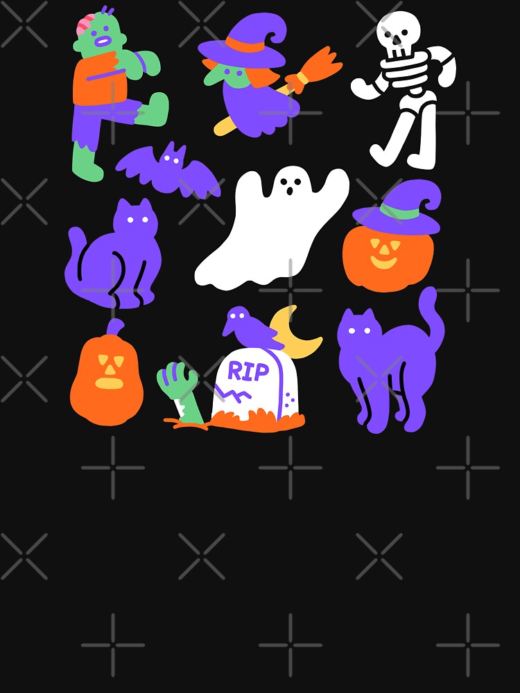 "Haunted Halloween Friends" Classic T-Shirt for Sale by obinsun | Redbubble