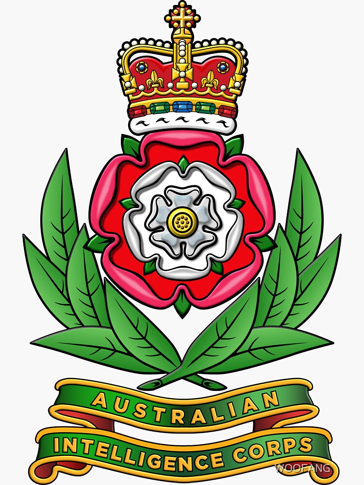 "AUSTRALIAN INTELLIGENCE CORPS" Sticker for Sale by WOOFANG | Redbubble