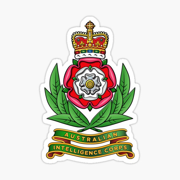 "AUSTRALIAN INTELLIGENCE CORPS" Sticker for Sale by WOOFANG | Redbubble