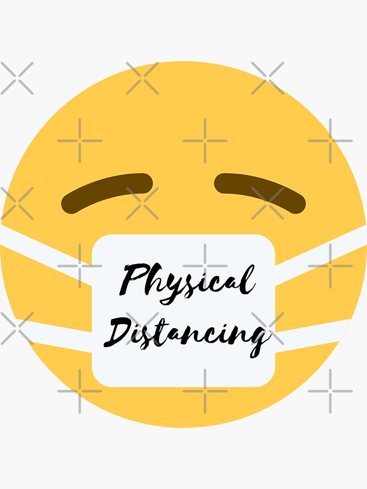 "Physical Distancing" Sticker by LTM-tee | Redbubble