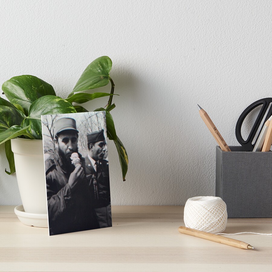"Black Fidel Castro eating an ice cream" Art Board Print for Sale by ...