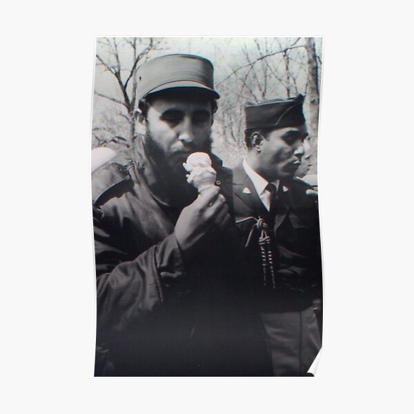 "Red Fidel Castro eating an ice cream" Poster for Sale by AidanMDesigns ...