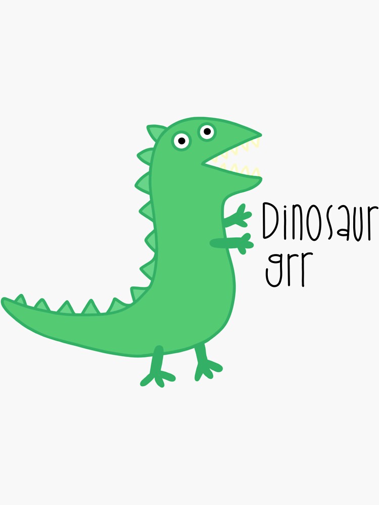 "dinosaur grrr (remake)" Sticker for Sale by siimplyhooked | Redbubble
