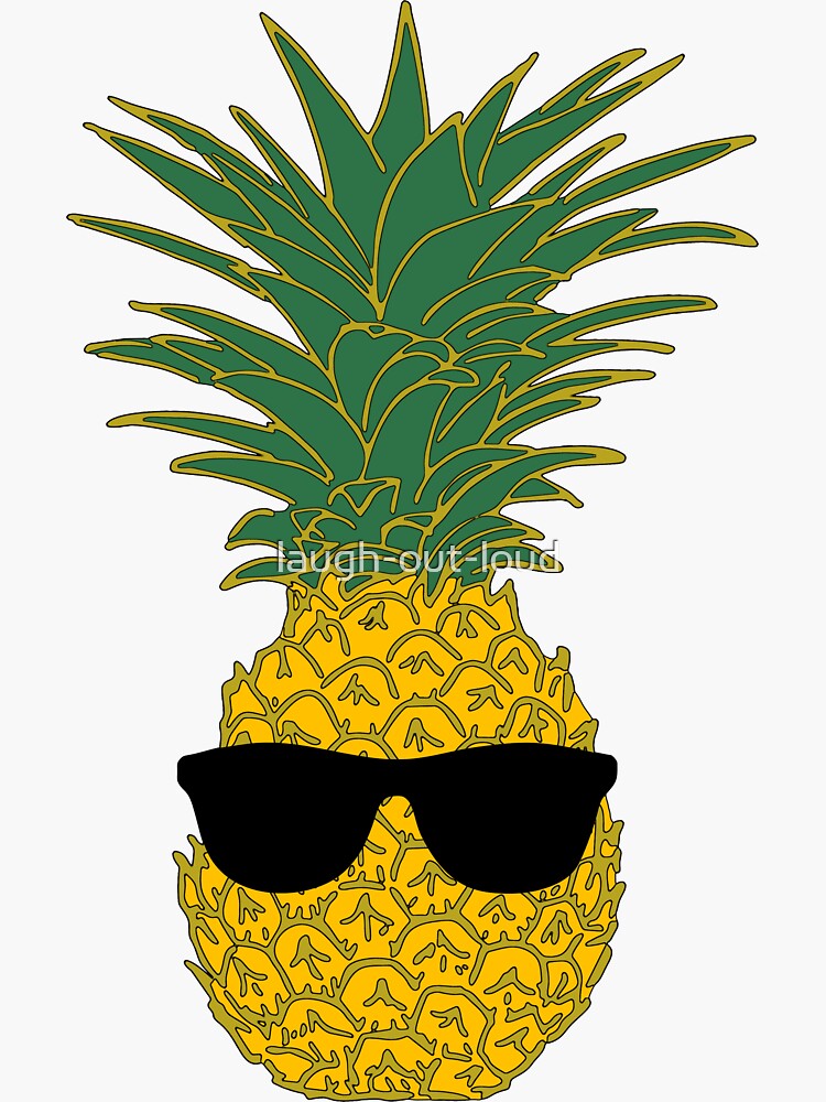 "Cool Pineapple" Sticker for Sale by laugh-out-loud | Redbubble