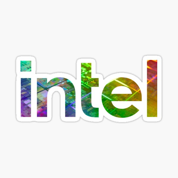 "RGB New Intel Logo | Silicon CPU" Sticker for Sale by BHawk-Graphics ...