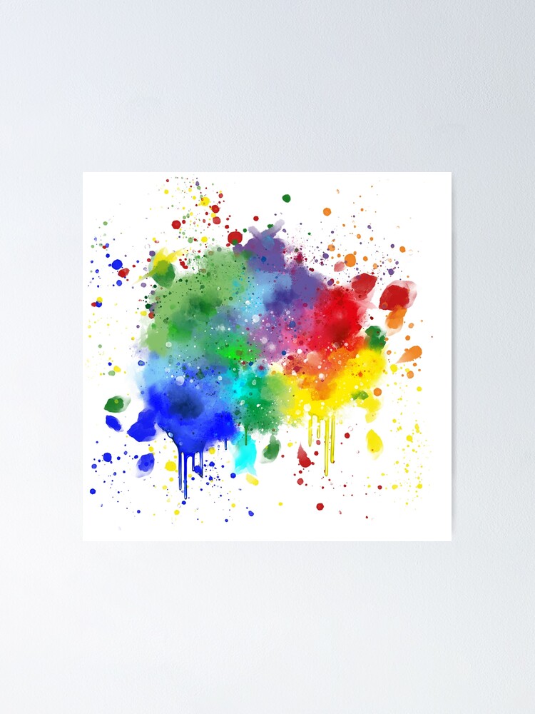 "Colorful splash of color" Poster for Sale by LindaGleissner | Redbubble