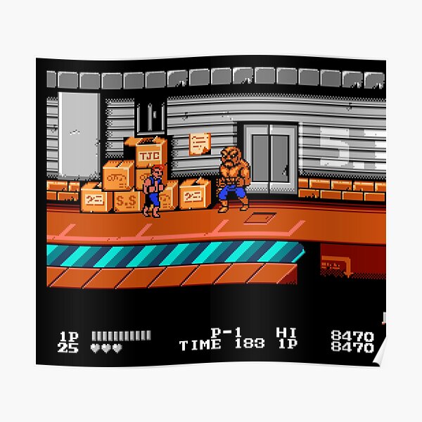 "Classic Double Dragon 8 bit " Poster for Sale by Tark-Abelard | Redbubble