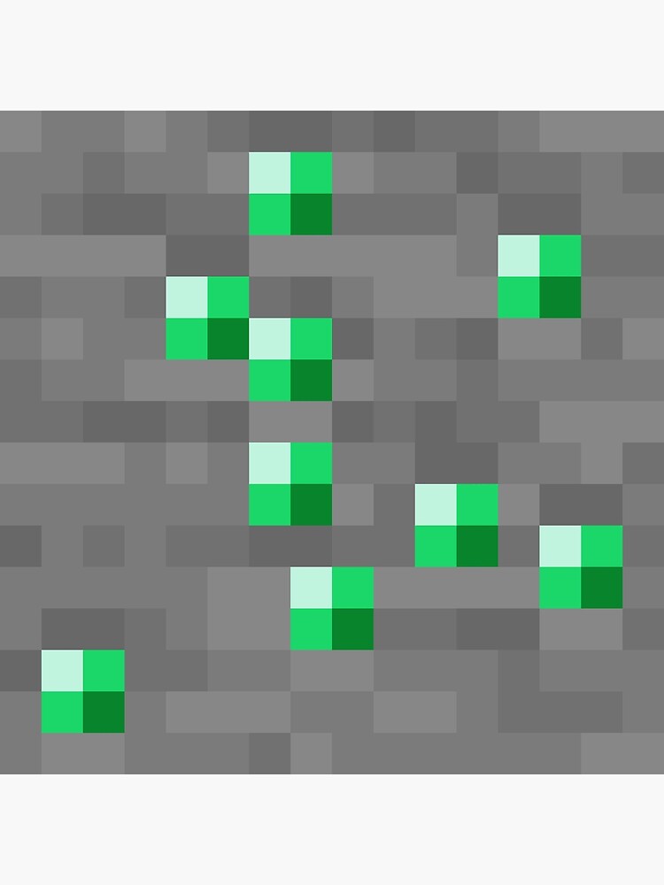 Póster «Minecraft - Mineral de esmeralda» de mcblockpillow | Redbubble