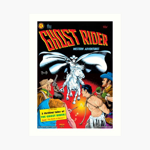 "Ghost Rider Branding Horror by Frank Frazetta" Art Print for Sale by ...