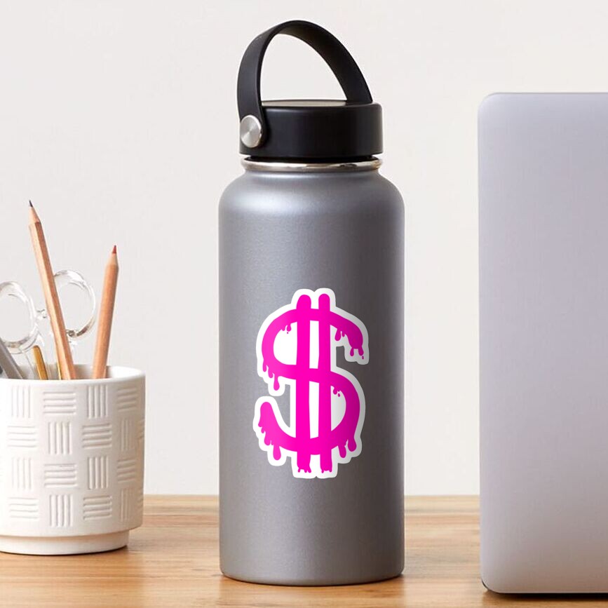 "preppy pink money symbol" Sticker for Sale by gdm123 | Redbubble