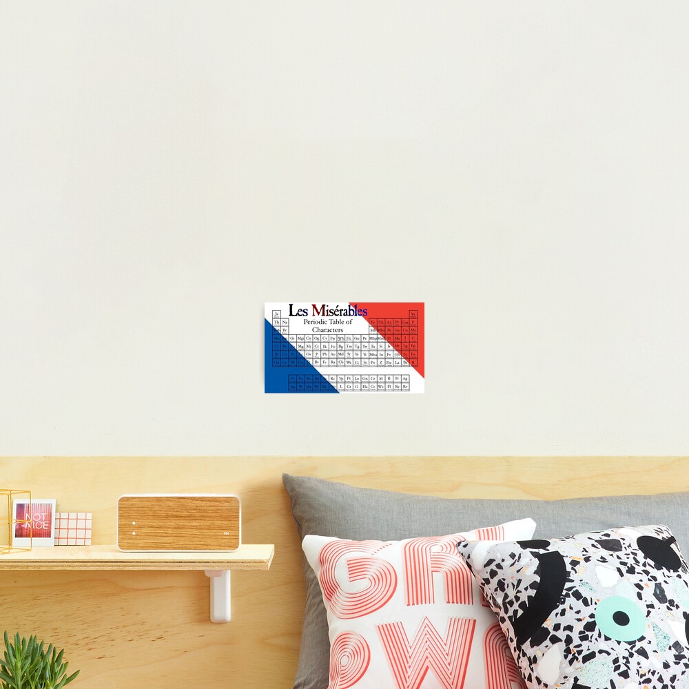 "Les Miserables Periodic Table of Characters" Sticker for Sale by ...