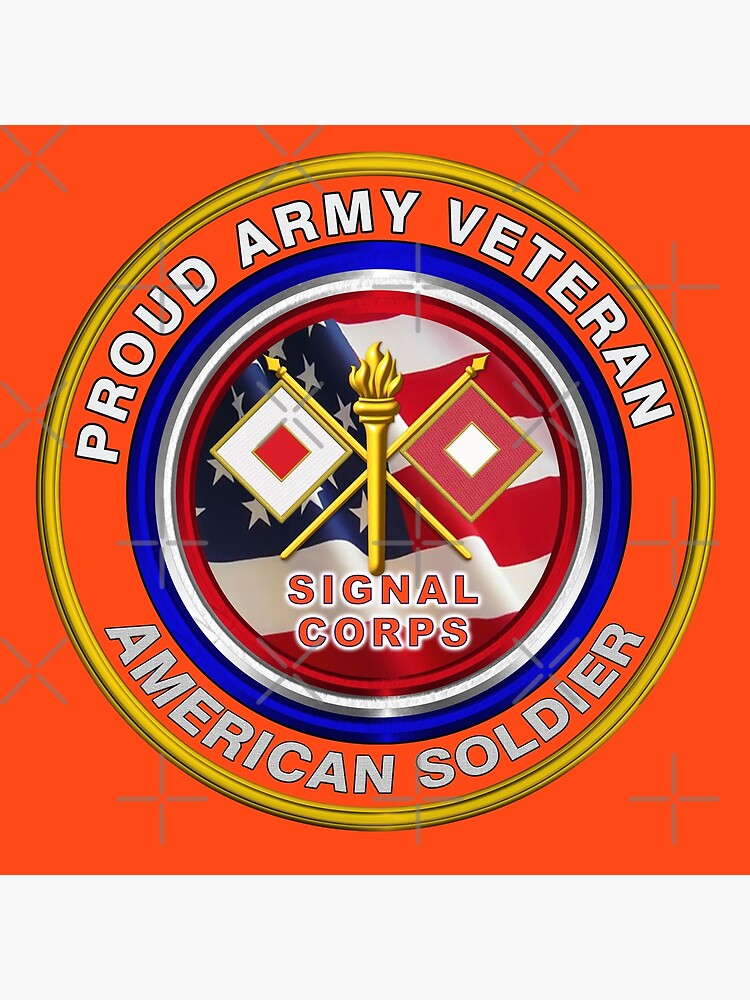 Proud Army Signal Corps Veteran Premium Matte Vertical Poster