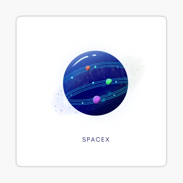 "starlink mission spacex" Sticker for Sale by Rebellious-Rose | Redbubble