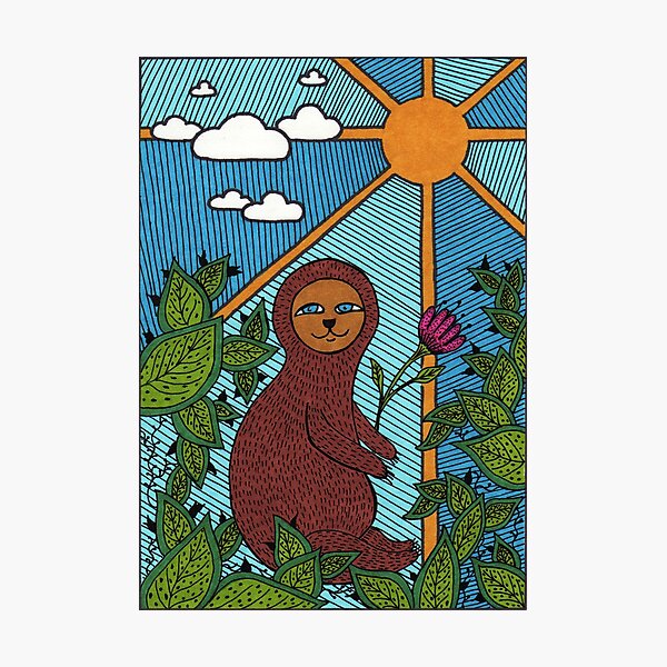 "Cute sloth" Photographic Print by Cat-Igrun | Redbubble