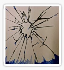 Broken Glass Stickers | Redbubble