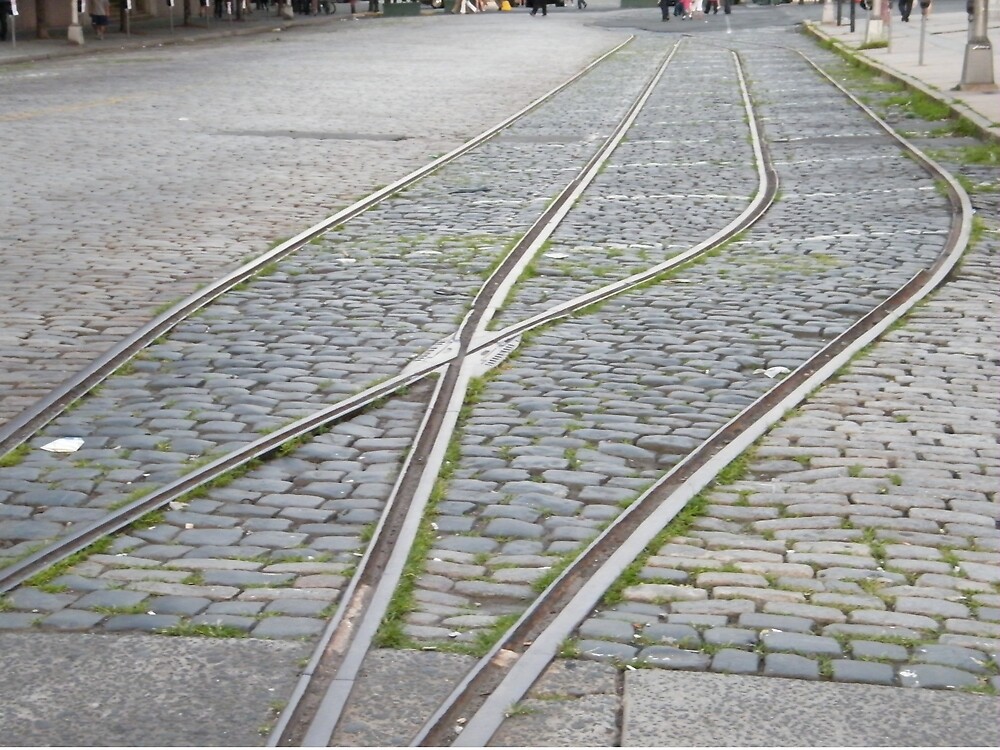 "Abandoned Trolley Tracks, Cobblestone Street, Hoboken, New Jersey " by ...