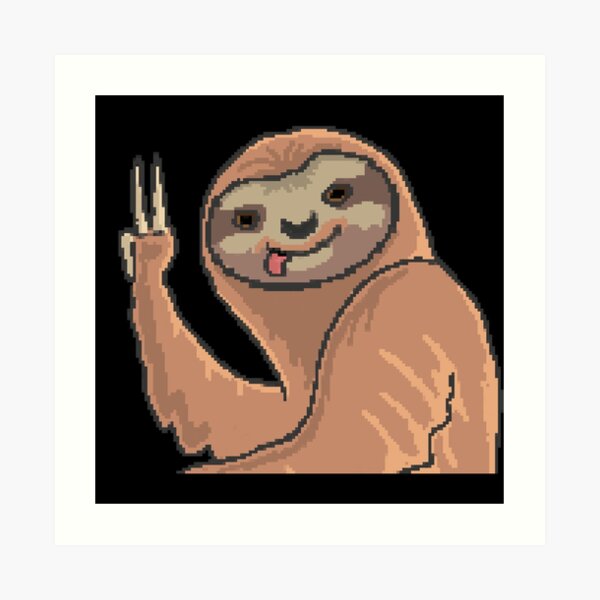 Sloth Pixel Art Prints | Redbubble