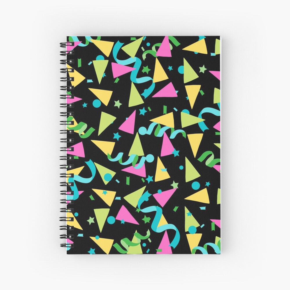 "90s Birthday Party Pattern" Spiral Notebook for Sale by MixedBagMerch ...