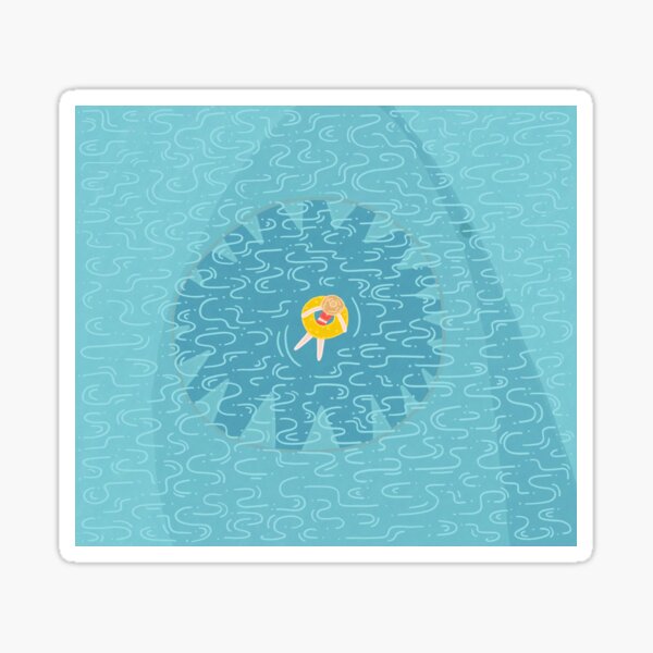 "Shark Bite" Sticker for Sale by JennieMahoney | Redbubble