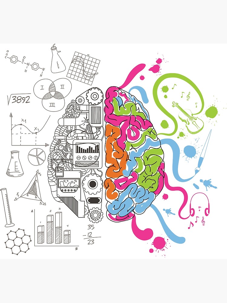 "Two sides of the brain Logic and Creativity" Poster by sonicpanther ...