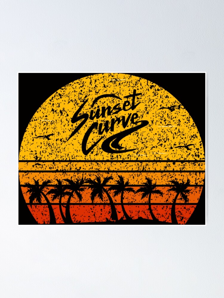 "vintage retro sunset curve" Poster by HolmesMillie1 | Redbubble