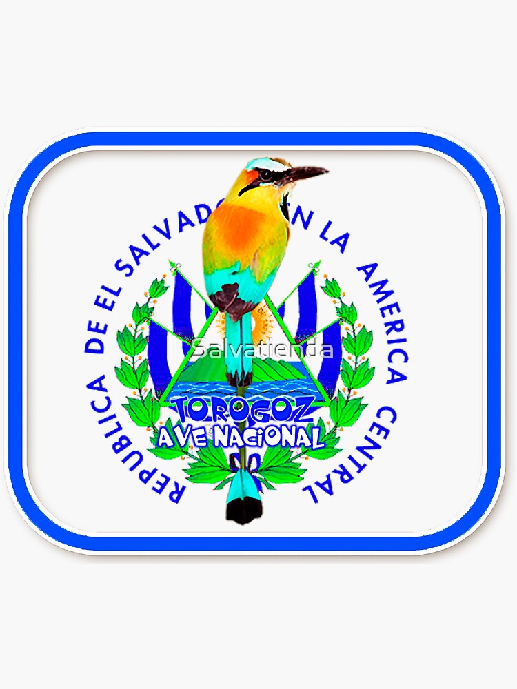 "Torogoz ave nacional " Sticker for Sale by Salvatienda | Redbubble
