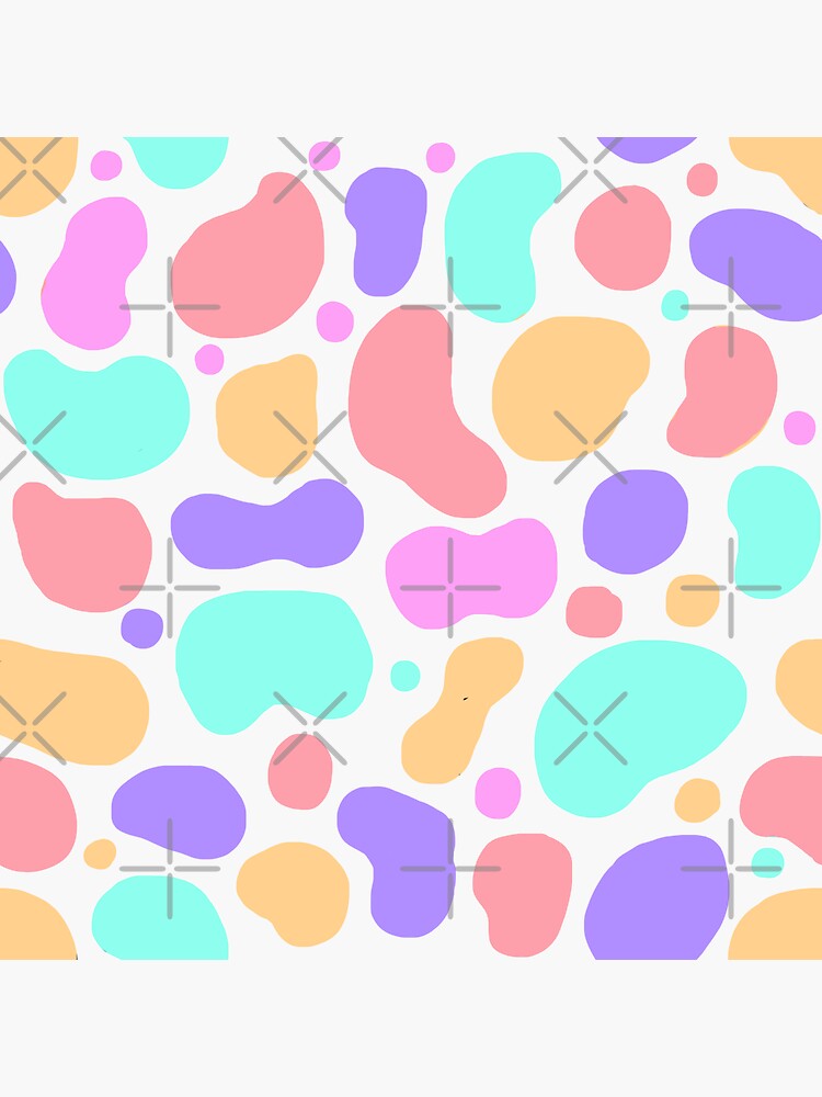 "Roundish Pattern Clear Colors" Sticker for Sale by jellyplanet | Redbubble
