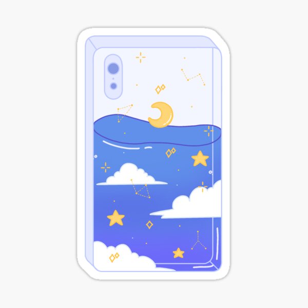 "Phone " Sticker for Sale by Moonbowdraw | Redbubble