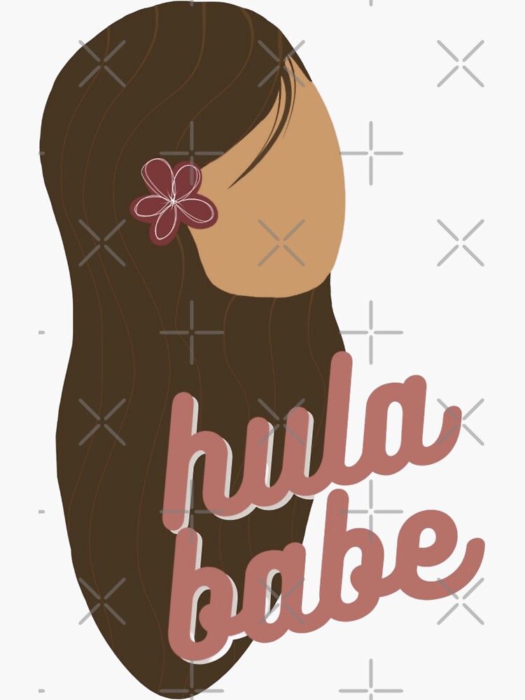 "Hula Girl Sticker/Tote bag" Sticker for Sale by Alohajizelle | Redbubble