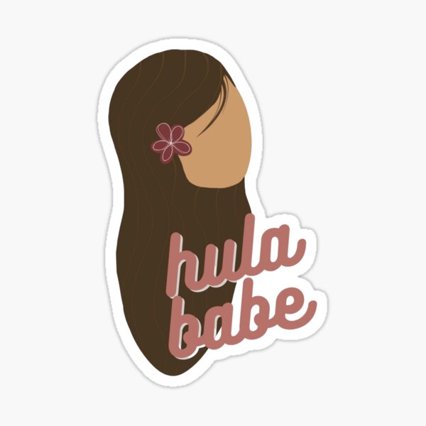 "Hula Girl Sticker/Tote bag" Sticker for Sale by Alohajizelle | Redbubble