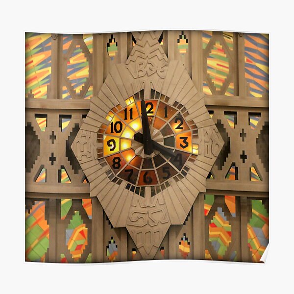 "Tiffany Clock In The Guardian Building - Detroit" Poster by anitahiltz ...