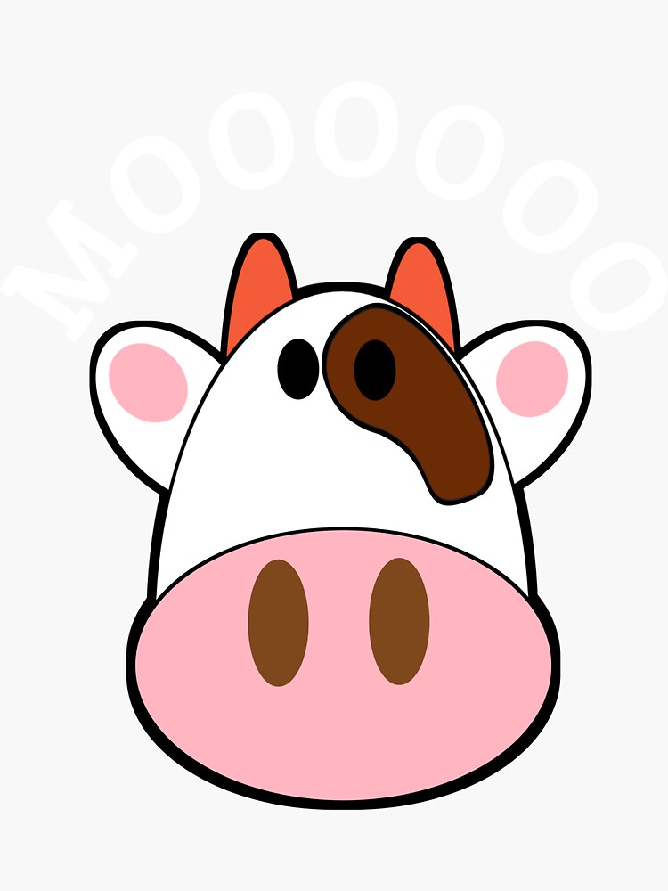 "Moooo cute cow. " Sticker for Sale by ShubhamGaikwad | Redbubble