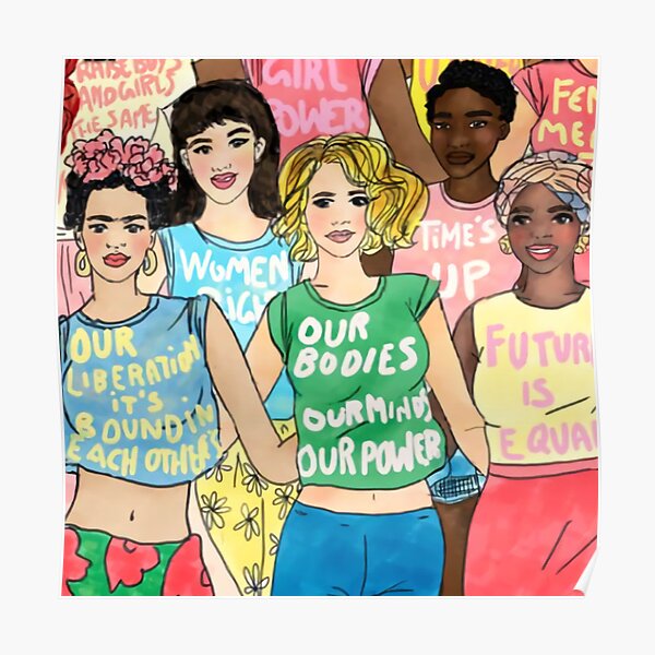 "Colorful Womens Together" Poster for Sale by mlucy | Redbubble
