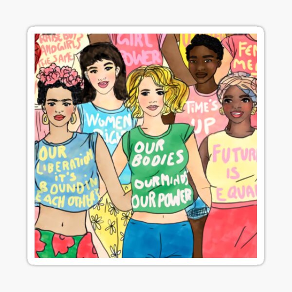 "Colorful Womens Together" Sticker for Sale by mlucy | Redbubble