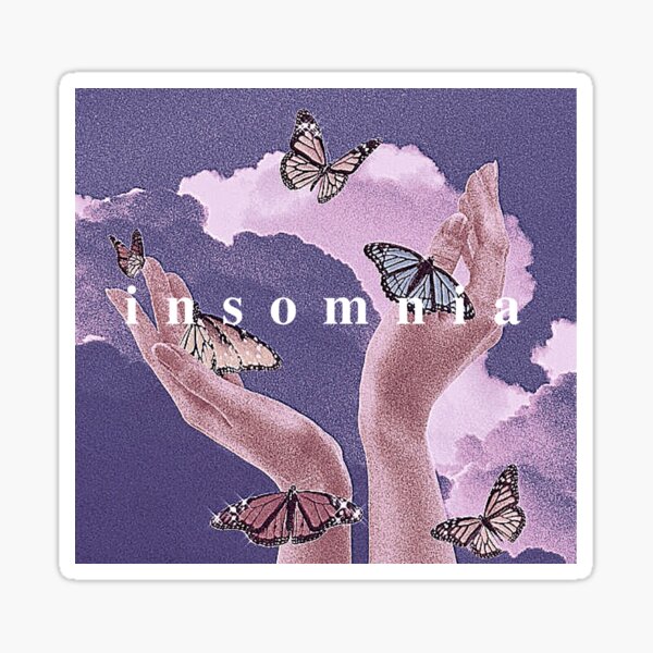 "insomnia aesthetic. " Sticker for Sale by angelenvy | Redbubble