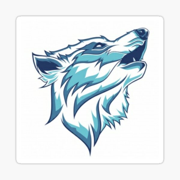 "Blue wolf" Sticker for Sale by classicrookie | Redbubble