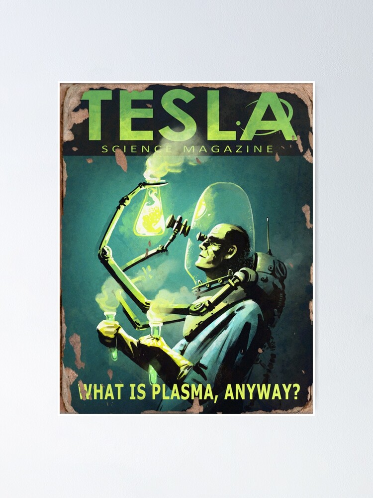 "Tesla Science Magazine Cover" Poster for Sale by VaultMagazine | Redbubble