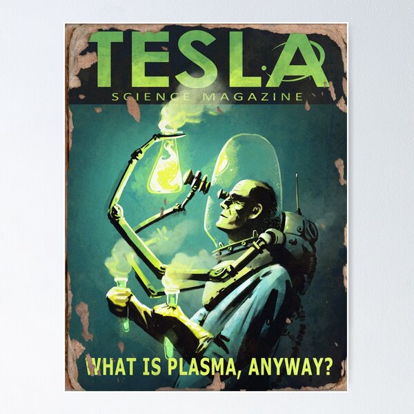 "Tesla Science Magazine Cover" Poster for Sale by VaultMagazine | Redbubble