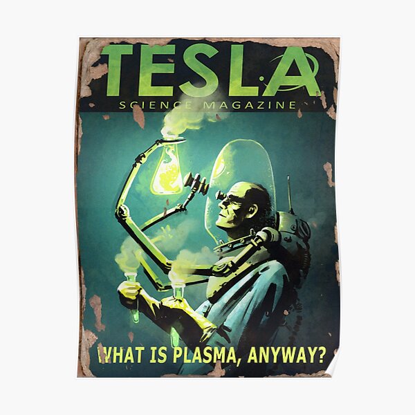 "Tesla Science Magazine Cover" Poster for Sale by VaultMagazine | Redbubble