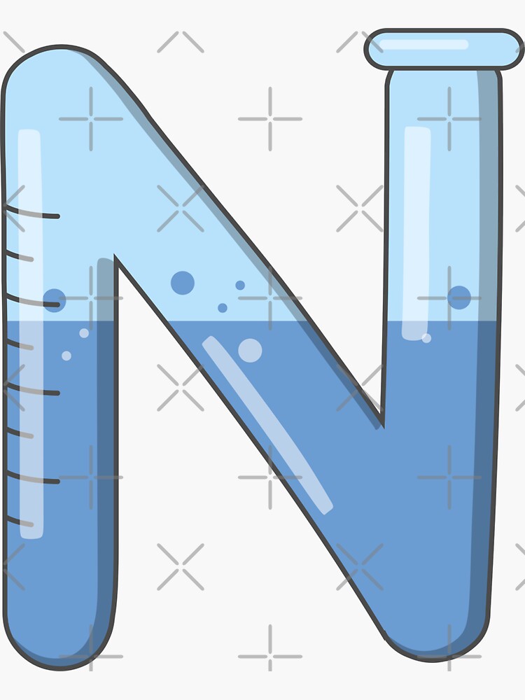 "Test Tube Letter N" Sticker by GeorgeLemon | Redbubble